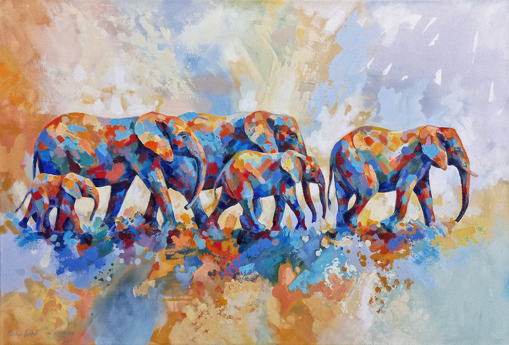 Elephant Herd – Purple Heart Gallery and Framing