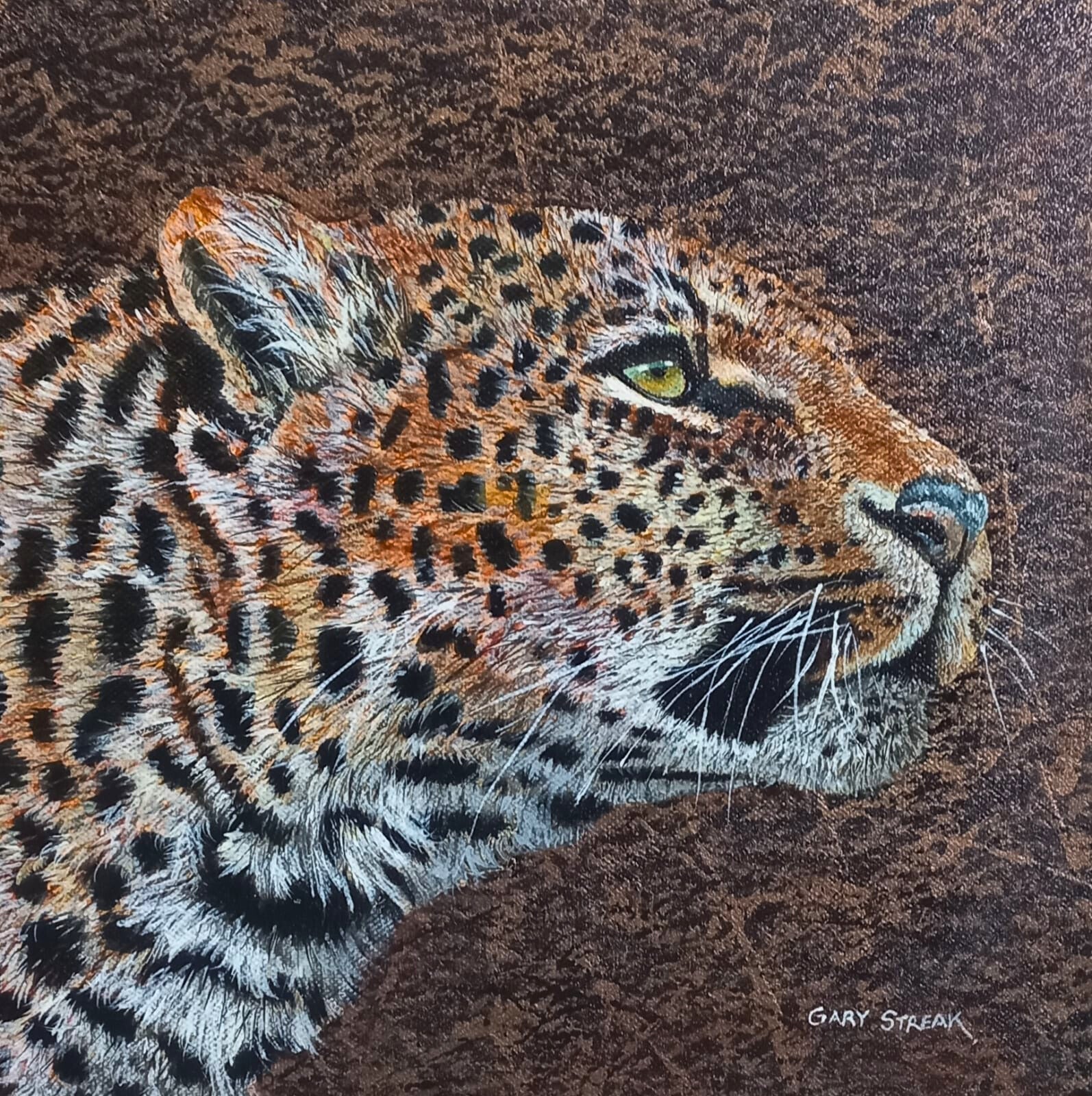 Gaze of the Leopard – Purple Heart Gallery and Framing