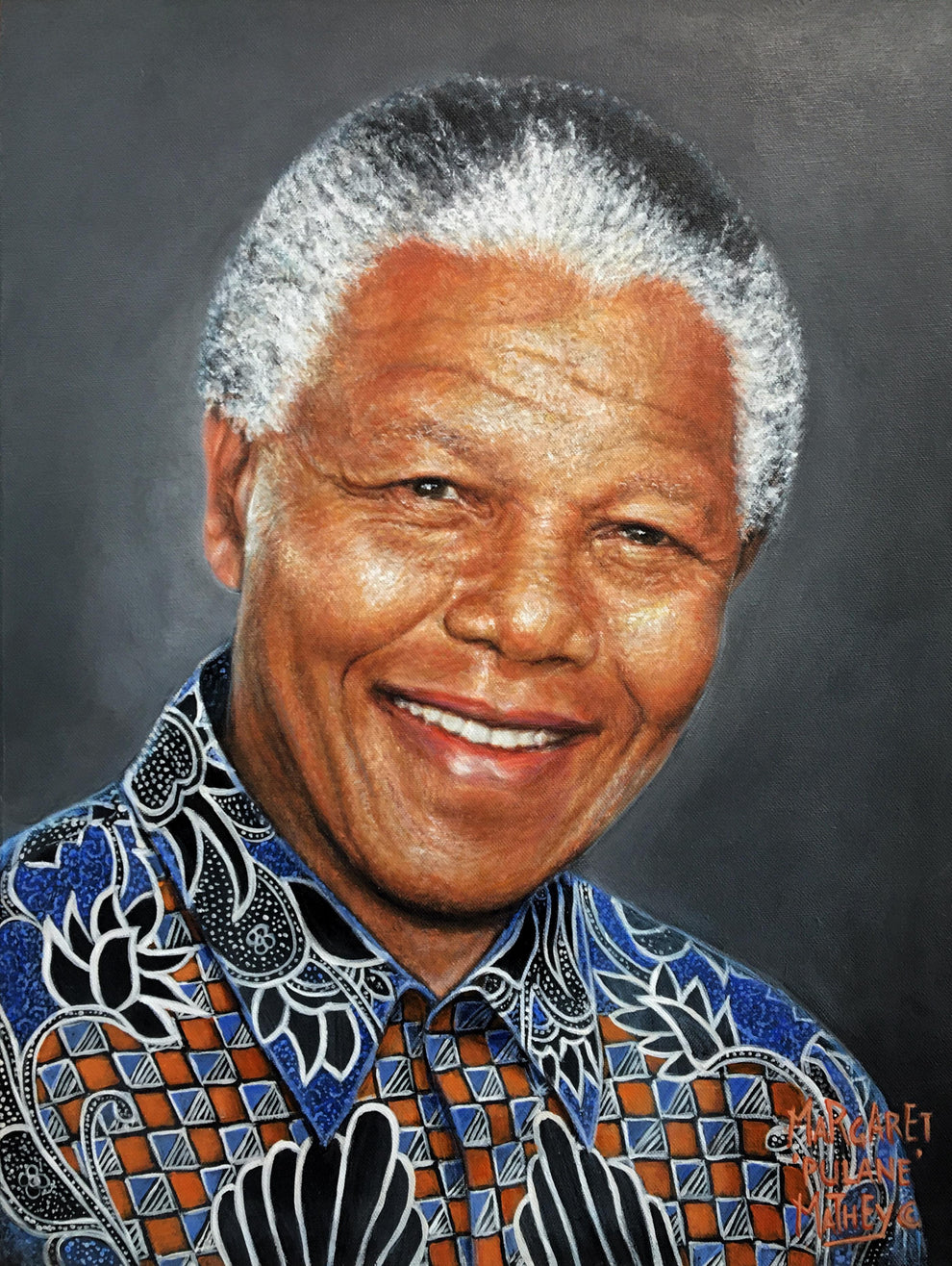Mandela Portrait – Purple Heart Gallery and Framing